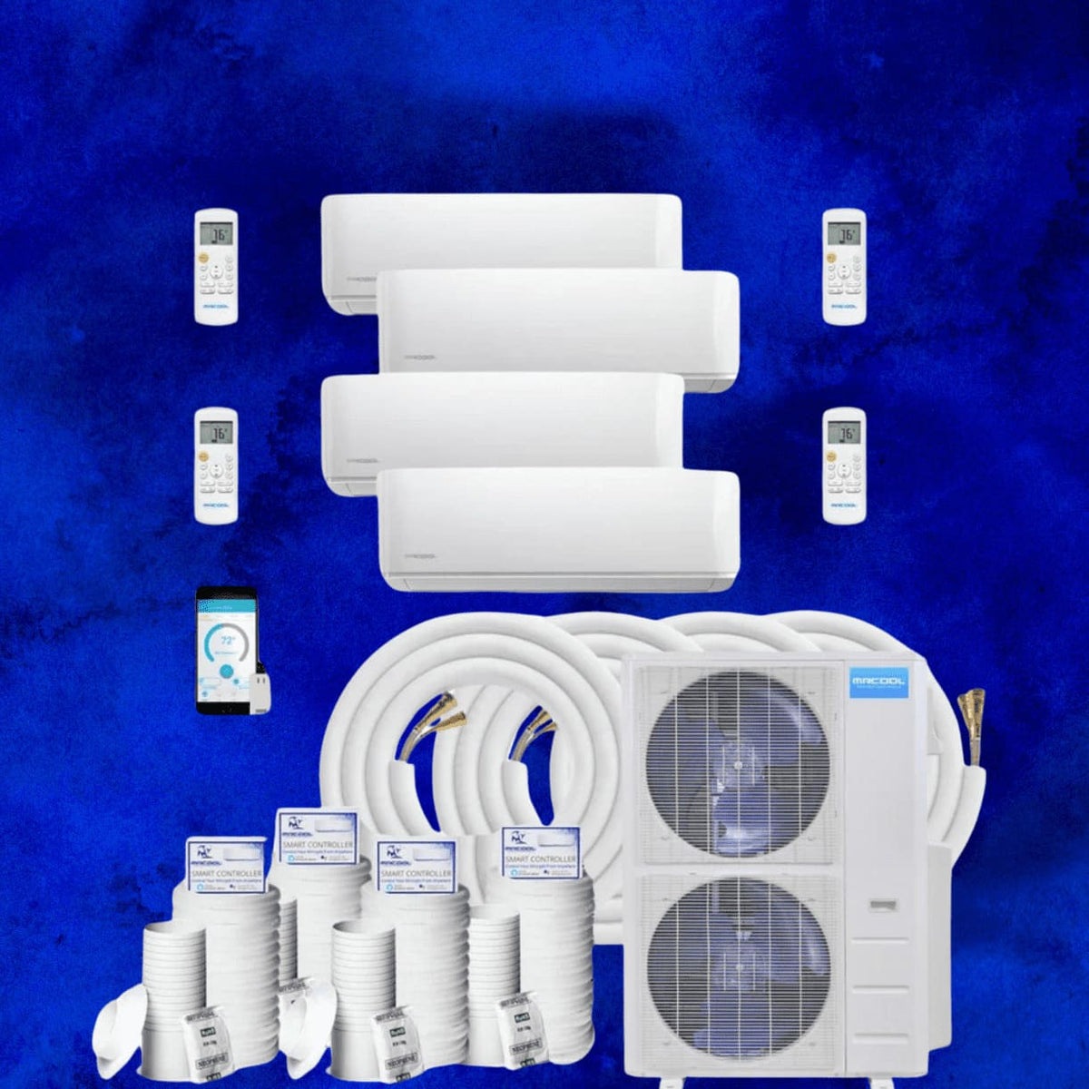 Mrcool Diy Mini Split 54000 Btu 4 Zone Ductless Air Conditioner And